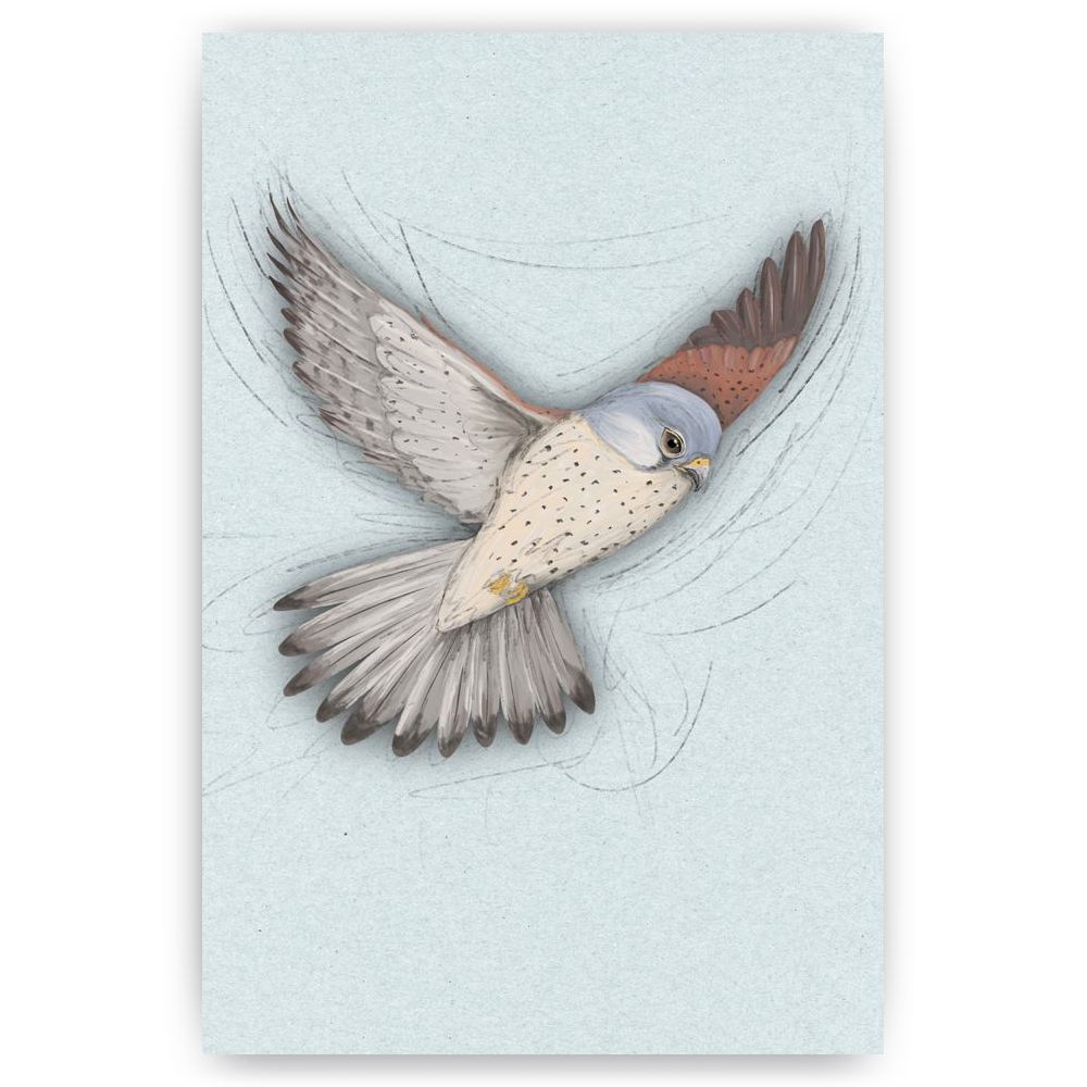 Illustratie abstract oceaan - Sfeer aan de Muur